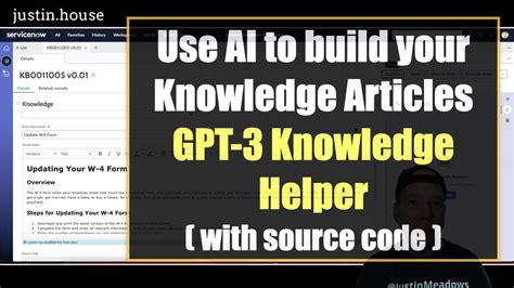 Gpt 3 Ai Knowledge Helper Justins House