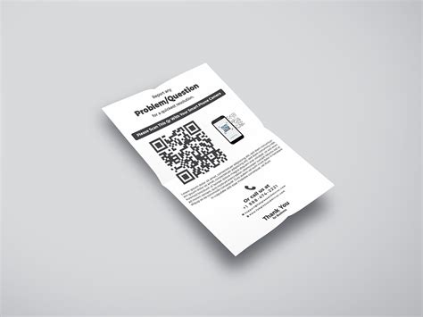 Report A Problem Via Scan A QR Code From The Paper On Behance