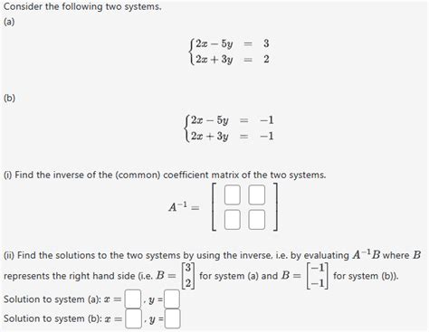 Solved Consider The Following Two Systems A Chegg Com