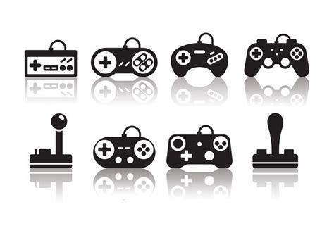 Minimalist Gaming Joystick Icons 117193 Vector Art At Vecteezy