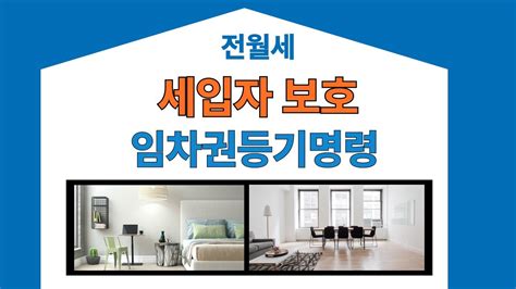 세입자 전세보증금 임차권등기명령 Youtube