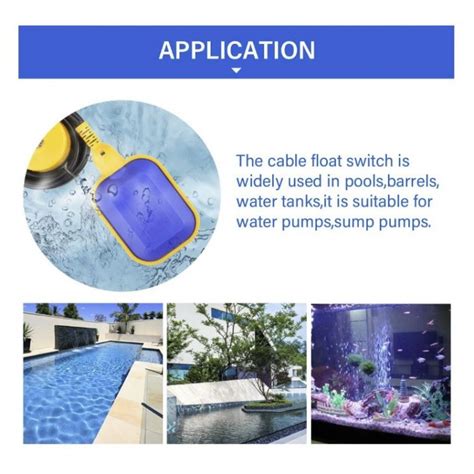 Water Tank Level Control Controller Sensor Limit Float Switch With Wire And Load 500w Ip68 Uk221