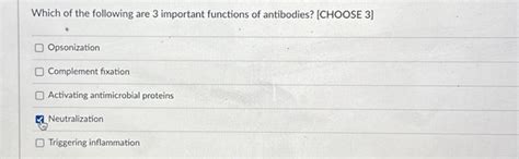 Solved Which Of The Following Are 3 Important Functions Of