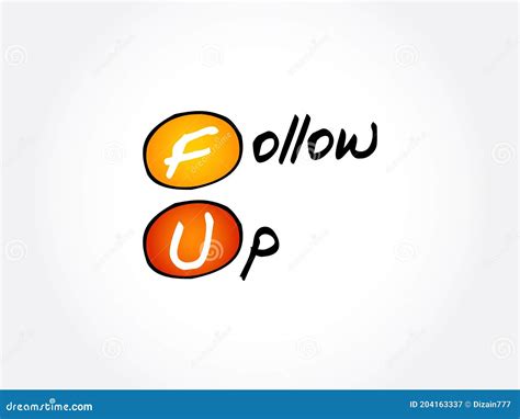 Fu Follow Up Acronym Concept Background Royalty Free Stock