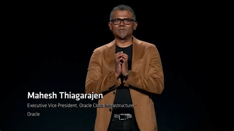 Amd Advancing Ai 2025 Keynote Oracles Evp Of Cloud Infrastructure Mahesh Thiagarajan Youtube