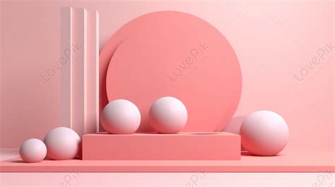 미니멀리스트 추상 배경 3d 렌더링의 파스텔 핑크 기하학적 모양 리스 배경 제품 디스플레이 배경 미니멀 배경 이미지 Hd 리스 제품 디스플레이 미니멀 배경 사진