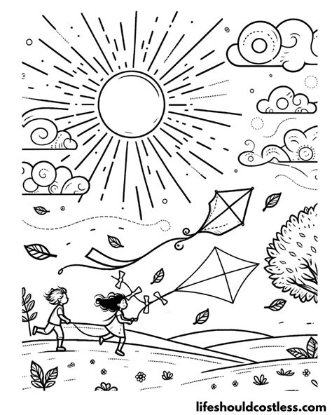 Wind Coloring Pages Free Printable PDF Templates Life Should Cost Less
