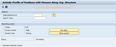 Sahr61016259 Sap Tcode Activity Profile Of Positions With P