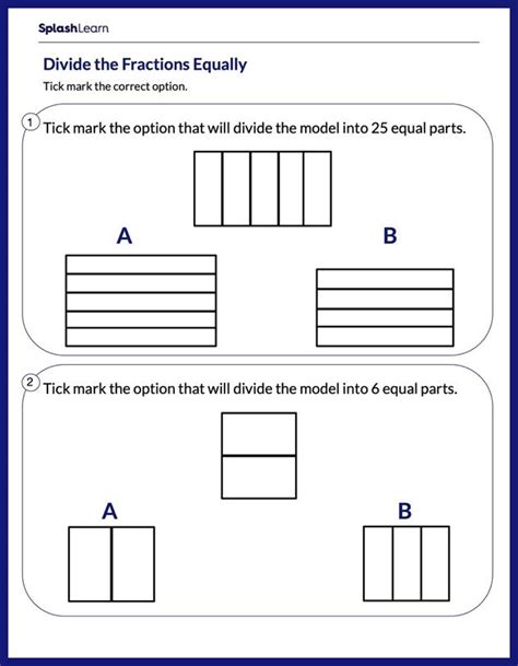Partition The Model Into Equal Parts Worksheet