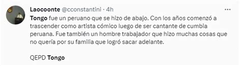 Artistas Nacionales E Internacionales Se Despiden De Tongo Con Emotivos Mensajes En Redes