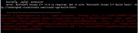 Pip 安装模块时出现error Microsoft Visual C 140 Is Required Get It With Microsoft Visual C Build