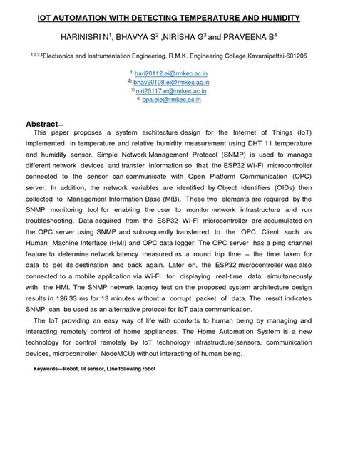 Iot Automation Journal Paper Final Pdf Internet Of Things Home Automation