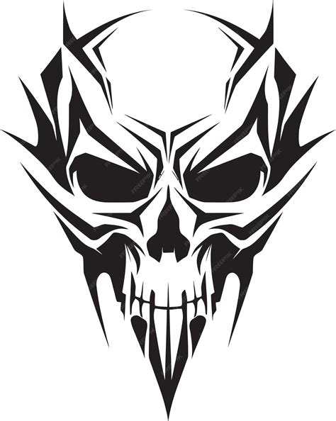 Esoteric Elegance Abstract Skull Fusion Emblem Luminescent Legacy Tattoo Vector Symbol Fusion