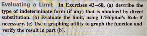 solved evaluating a limit in exercises 43−60 a describe