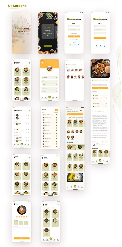 Recipe And Meal Plan App Wondermeal Behance