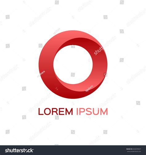 Abstract Business Logo Red Circle Icon Stock Vector Royalty Free