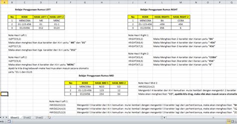 Rumus Excel Left Mid Right Kamarnya Pekick