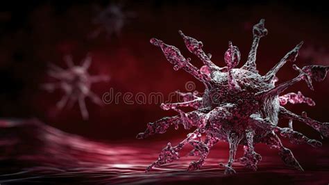 Digital Artwork Of Virus Outbreak Microscopic Pathogens In A Scientific Laboratory Stock