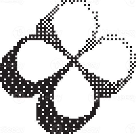 Bitmap Pattern Star Shape Flower Halftone Gradient Element Y2k Graphic Abstract Icon Dither