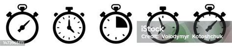 Timer Icon Set Stopwatch Timer Collection Timer Or Clock Symbol