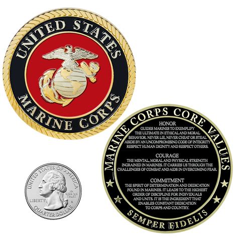 Usmc Core Values Usmc Challenge Coin