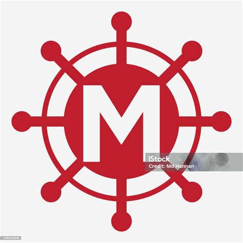 초기 모노그램 편지 M 항해 로고 디자인 벡터 템플릿 개념 스티어링 선박 기호 0명에 대한 스톡 벡터 아트 및 기타 이미지 0명 개념 단정 갑판 Istock