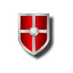 Shield With Gold Border Vector Graphics Free Svg