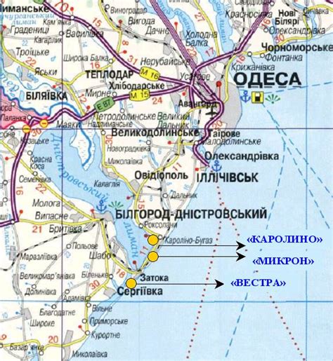 КАРТА ЮГА ОДЕССКОЙ ОБЛАСТИ