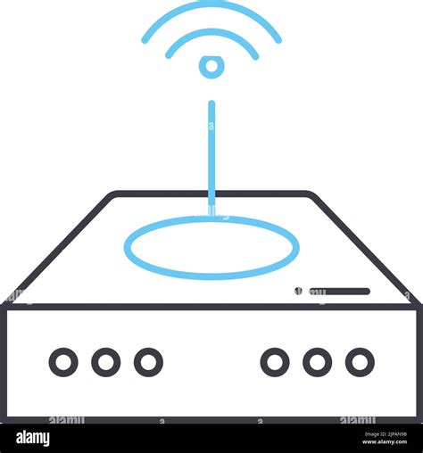 Wifi Router Line Icon Outline Symbol Vector Illustration Concept Sign Stock Vector Image