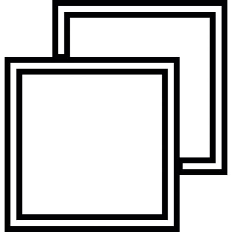 Two Overlapping Square Outlines Icons Free Download