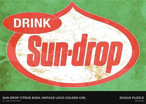 Sun Drop Citrus Soda Vintage Logo Golden Girl Cola Soda Pop Soft Drink