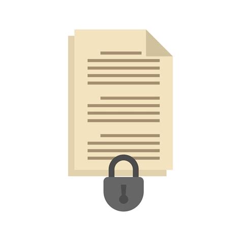 Premium Vector Document Access Authentication Icon Flat Illustration Of Document Access