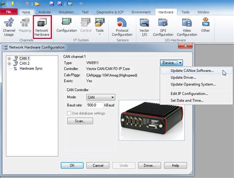 How To Update Canoe Software On A Rt Device Vn8900 Vt6000 Canoe Rt