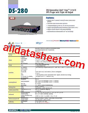 DS 280GB S8A1E Datasheet PDF Advantech Co Ltd