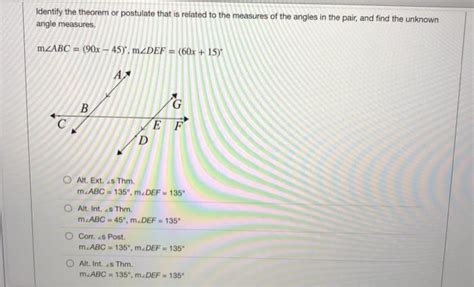 Solved Identify The Theorem Or Postulate That Is Related To Chegg