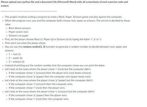 Solved Please Upload Your Python File And A Document File Chegg Com