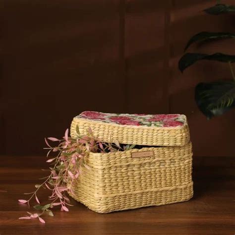 Hnadmade Kauna Grass Storage Box Size 10x6x4 Inch At ₹ 550piece In