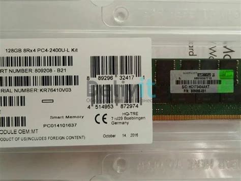 P N 809208 B21 Hpe 128gb 8rx4 Pc4 2400u Pc4 19200 Ddr4 2400mhz At ₹ 75000 Piece Server