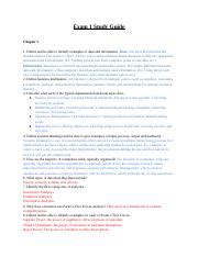 CIS EXAM STUDY GUIDE Docx Exam Study Guide Chapter Define And Be Able To