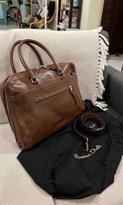 Massimo Dutti Leather Briefcase Mens Fashion Bags Briefcases On