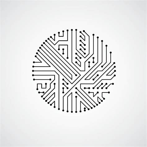 430 Vector Electronic Pattern With Microchip Scheme Circuit Board Stock Illustrations Royalty