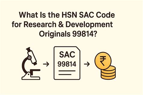Gst On Research And Development Services Under Sac Code 9981 Pice