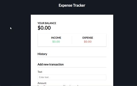 Expense Tracker In Vanilla Js With Source Code Sourcecodester