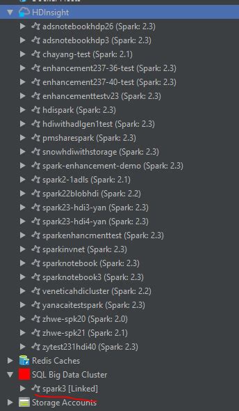 Intellij Link Aris Cluster With Hdinsight Cluster Name It Will