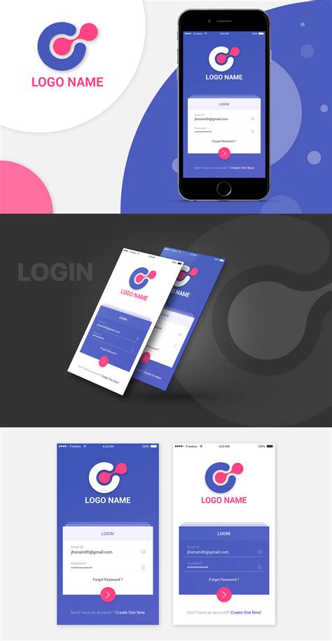 Login Screen Behance