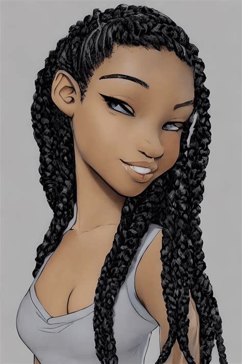 Pixar Flirty And Sexy Cartoon Black Teenage Girl Creative Fabrica
