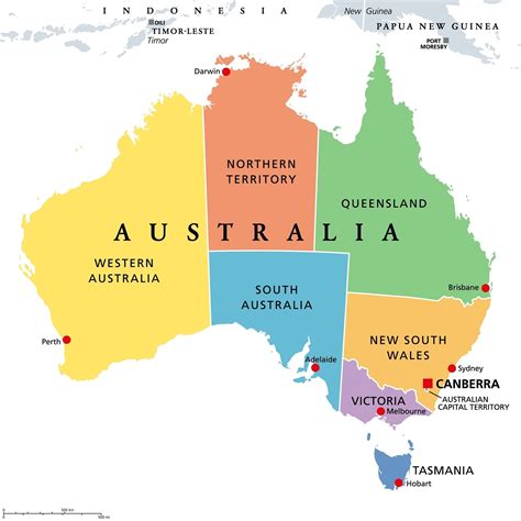 Australian States And Territories Mappr Australia Map Australian