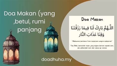 Doa Makan Yang Betul Rumi Panjang Sahur Katolik 2026