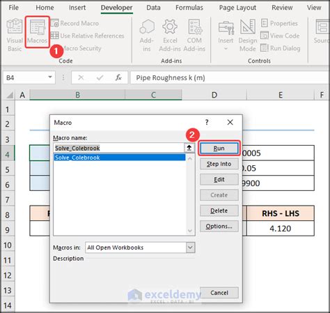 how to solve colebrook equation in excel 3 simple ways