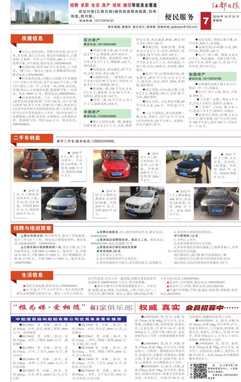 房屋信息 江都日报
